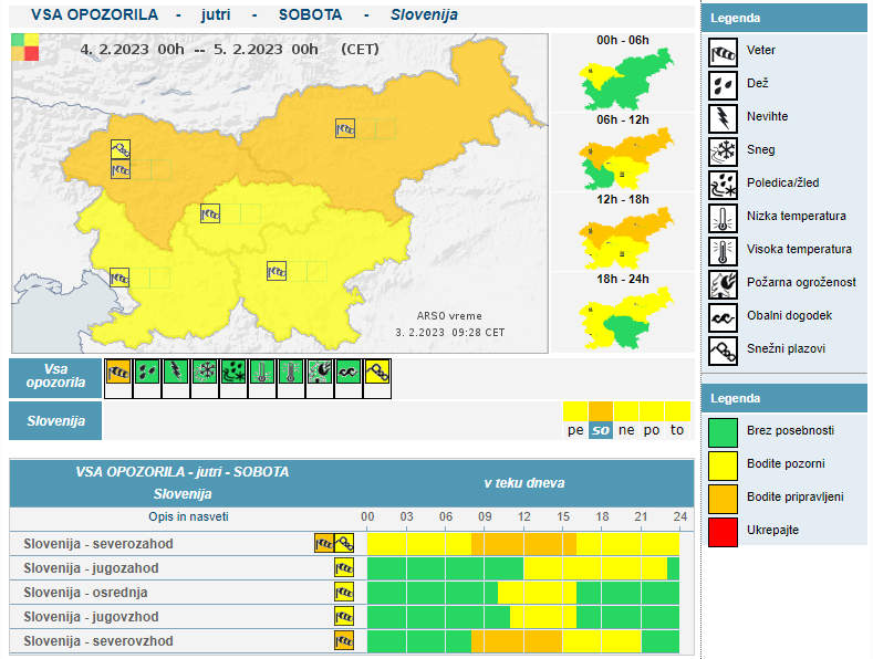 Oranžni alarm: Na severovzhodu bo pihal močan severni veter | Prlekija ...